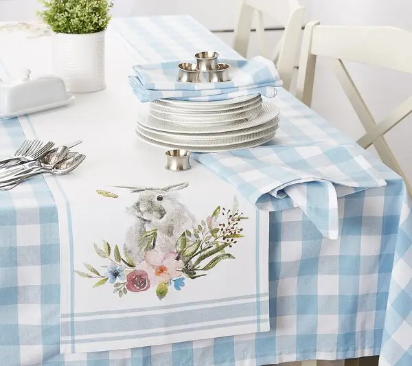 DESIGN IMPORTS Garden Bunny Printed Table Runne R 14x108