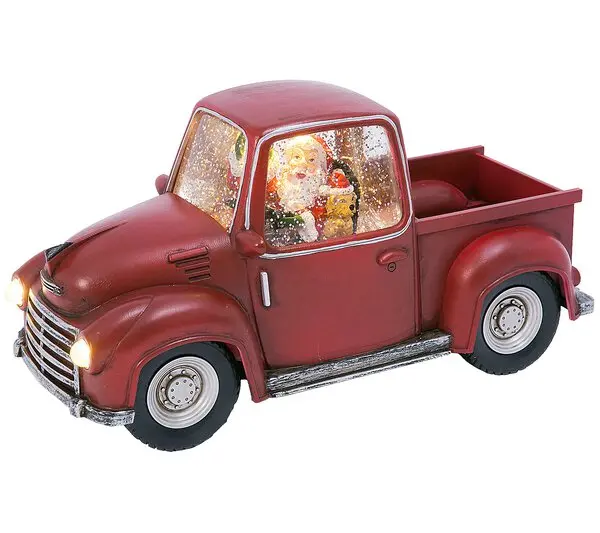 GERSON INTERNATIONAL 8.75-inch Water Globe Truck With Timer Feature Y Gerson Co - One-color