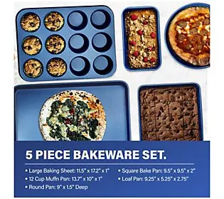 GRANITESTONE Blue 20 Piece Non-stick Cookware & Bakeware Set