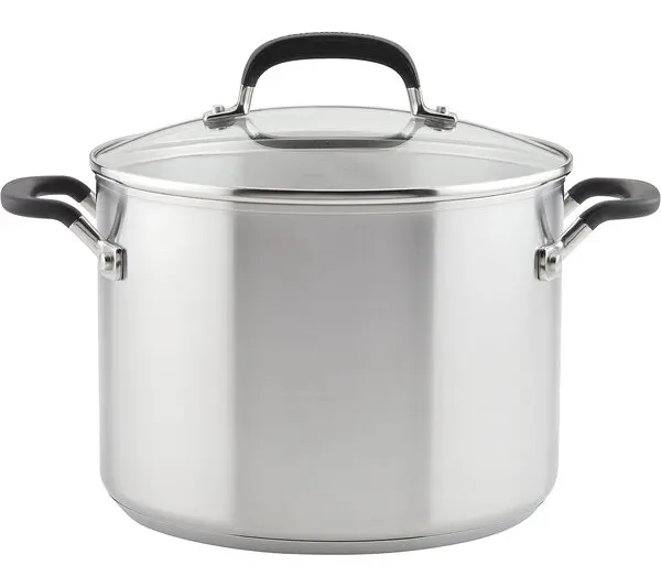 KITCHENAID 8-qt Stainless Steel Stockpot With L D - Silver