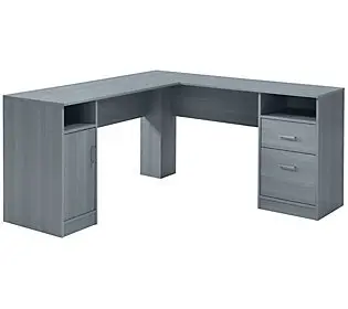 TECHNI MOBILI Functional L-shaped Computer Desk With Storage - One-color