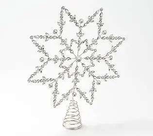 MARTHA STEWART Jeweled Snowflake Tree Topper