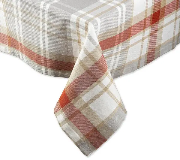 DESIGN IMPORTS Cozy Picnic Plaid Tablecloth 60x 84 - One-color