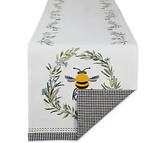 DESIGN IMPORTS Bee Kind Table Runner 14' X 108 - One-color