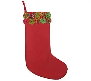GALLERIE II Holiday Yo-yo Stocking - One-color