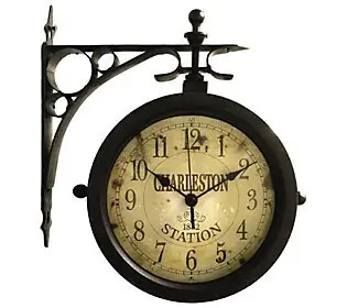 INFINITY Instruments Charleston Outdoor Double- Sided Clock - One-color