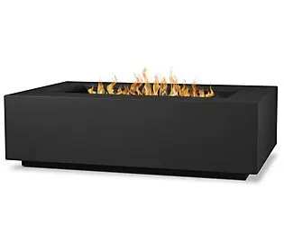 REAL FLAME Aegean Rectangle Lp Fire Table With Ng Conversion - One-color