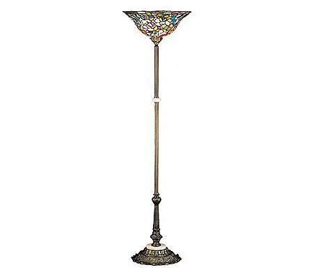 MEYDA Tiffany Style Rosebush Torchiere - One-color