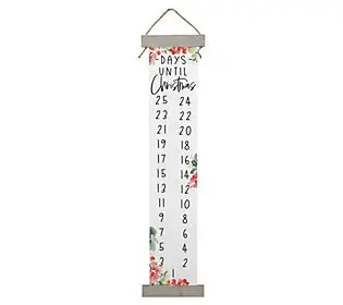 SINCERE SURROUNDINGS Days Until Christmas Long Anging Canvas - One-color
