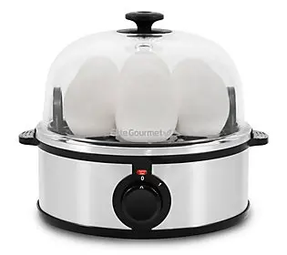 ELITE Gourmet Platinum Stainless Steel Automati C Egg Cooker - Silver