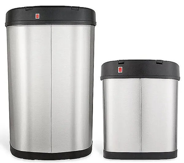 NINE STARS Automatic Motion Sensor Combo Trash Cans 13 Gal ., And 3 Gal
