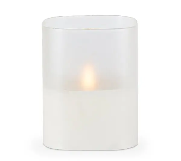 GERSON INTERNATIONAL 4' X 4' X 5' Hand Poured Wax Led Candle Gers N Co - One-color
