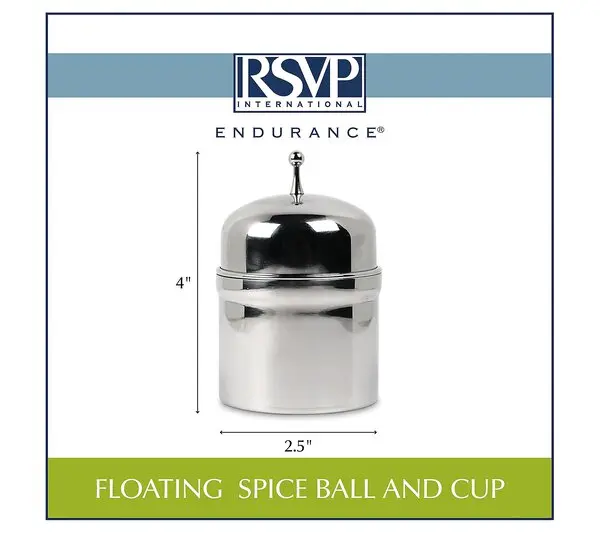 RSVP Stainless Steel Floating Tea Infuser With P