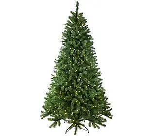 NORTHLIGHT 7.5' Basset Pine Artificial Tree Dua L Color Lights - One-color