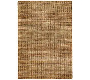 OX BAY TRADING CO. Ox Bay 5' X 7'9' Jute And Chenille Brown Plaid Area Rug - One-color