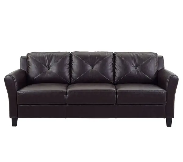 LIFESTYLE SOLUTIONS Taryn Sofa In Faux Leather - One-color