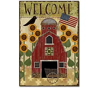 COURTSIDE MARKET Barn Flag 12' X 18' Canvas - One-color