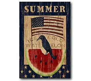 COURTSIDE MARKET Summer Watermelon 12' X 18' Ca Nvas - One-color