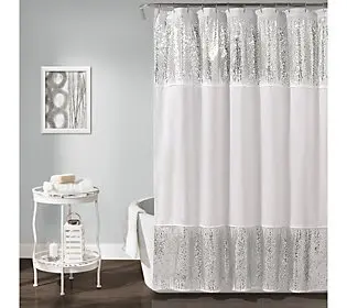 LUSH DECOR Shimmer Sequins 72' X 70' Shower Curtain Lus Decor - One-color