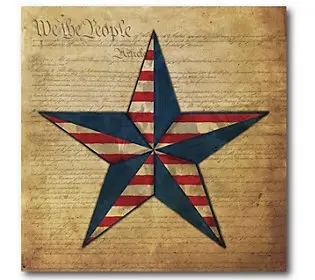 COURTSIDE MARKET Flag Star I 16' X 16' Canvas - One-color