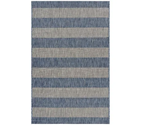 OX BAY TRADING CO. Ox Bay Coastal Stripes Indoor/outdoor Catalina Rug 5' X 7 - One-color