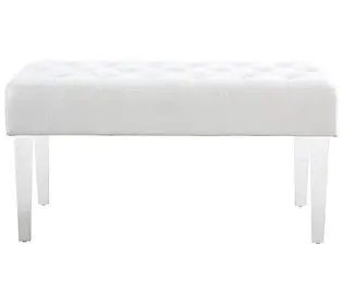 LINON Home Abbey Acrylic Leg Bench