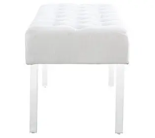 LINON Home Abbey Acrylic Leg Bench