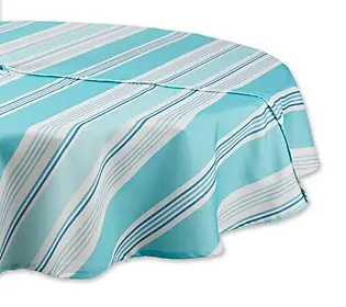 DESIGN IMPORTS 60' Beach House Stripe Outdoor Z P Tablecloth - One-color