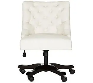 SAFAVIEH Soho Creme Tufted Swivel Desk Chair By - One-color