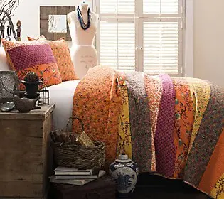 LUSH DECOR Royal Empire 3-pc Tangerine Full/queen Quilt Se T By - One-color