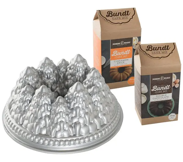 NORDICWARE Pine Forest Bundt Pan & Cake Mix Se T - One-color