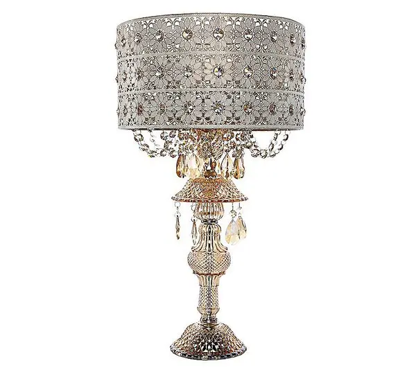 RIVER OF GOODS 24'h Jeweled Blossoms Table Lamp - One-color