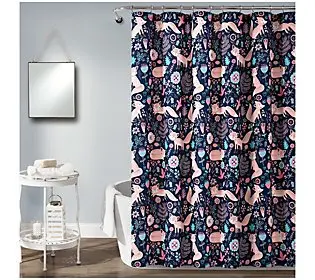 LUSH DECOR Pixie Fox 72' X 72' Shower Curtain Lush Deco - One-color