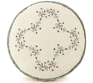 MODERN HEIRLOOM Olivia Embroidered Round Pillow