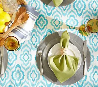 DESIGN IMPORTS 60x102 Ikat Vinyl Tablecloth