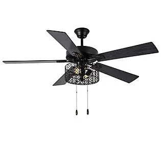 RIVER OF GOODS 52' 5-blade Led Matte Black Ligh Ted Ceiling Fan - One-color