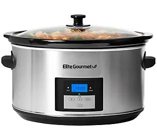 ELITE Gourmet 8.5-qt Stainless Steel Digital S W Cooker - Silver