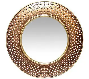 INFINITY Instruments Bolly 15.75' Goldtone Copp Er Wall Mirror - One-color