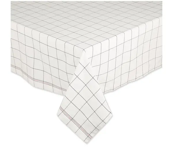 DESIGN IMPORTS 60' X 104' Kitchen Windowpane Ta Blecloth - One-color