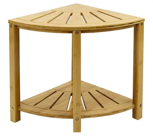 SORBUS Bamboo Corner Shower Bench