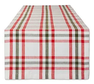DESIGN IMPORTS 14' X 72' Nutcracker Plaid Table Runner - One-color