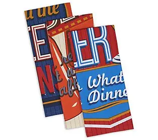DESIGN IMPORTS 3-piece Retro Beer Printed Kitch En Towels - One-color