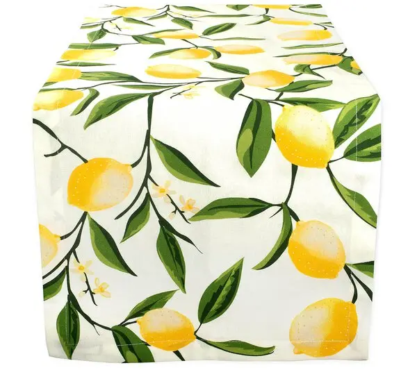 DESIGN IMPORTS Lemon Bliss Print Table Runner 1 4' X 108 - One-color