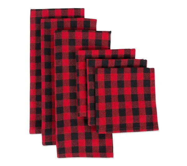 DESIGN IMPORTS 6-pc Logger Check Kitchen Towel Dishcloth Set - One-color