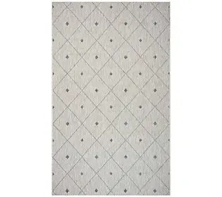 OX BAY TRADING CO. Ox Bay Minimal Diamonds Indoor/outdoor Sun Show Er Rug 5'x8 - One-color