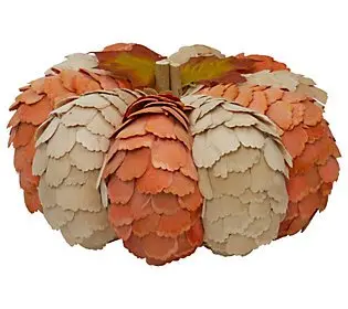 NORTHLIGHT Yellow/orange Tabletop Pumpkin - One-color
