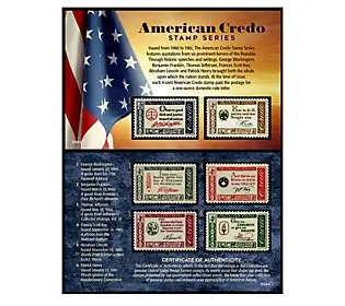 AMERICAN COIN TREASURES American Credo United States Postage Stamp Seri Es - One-color