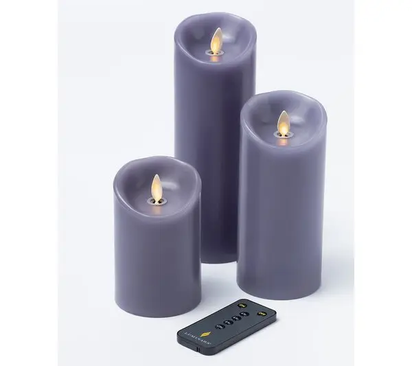 LUMINARA Set Of 3.0' Diameter Flameless Can Dles - One-color