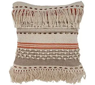 OX BAY TRADING CO. Ox Bay Trading & Supply Co. Pink And Beige Tren Dy Pillow - One-color