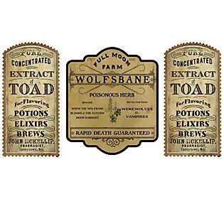 COURTSIDE MARKET Herbs And Potions 18x30 Decal - One-color